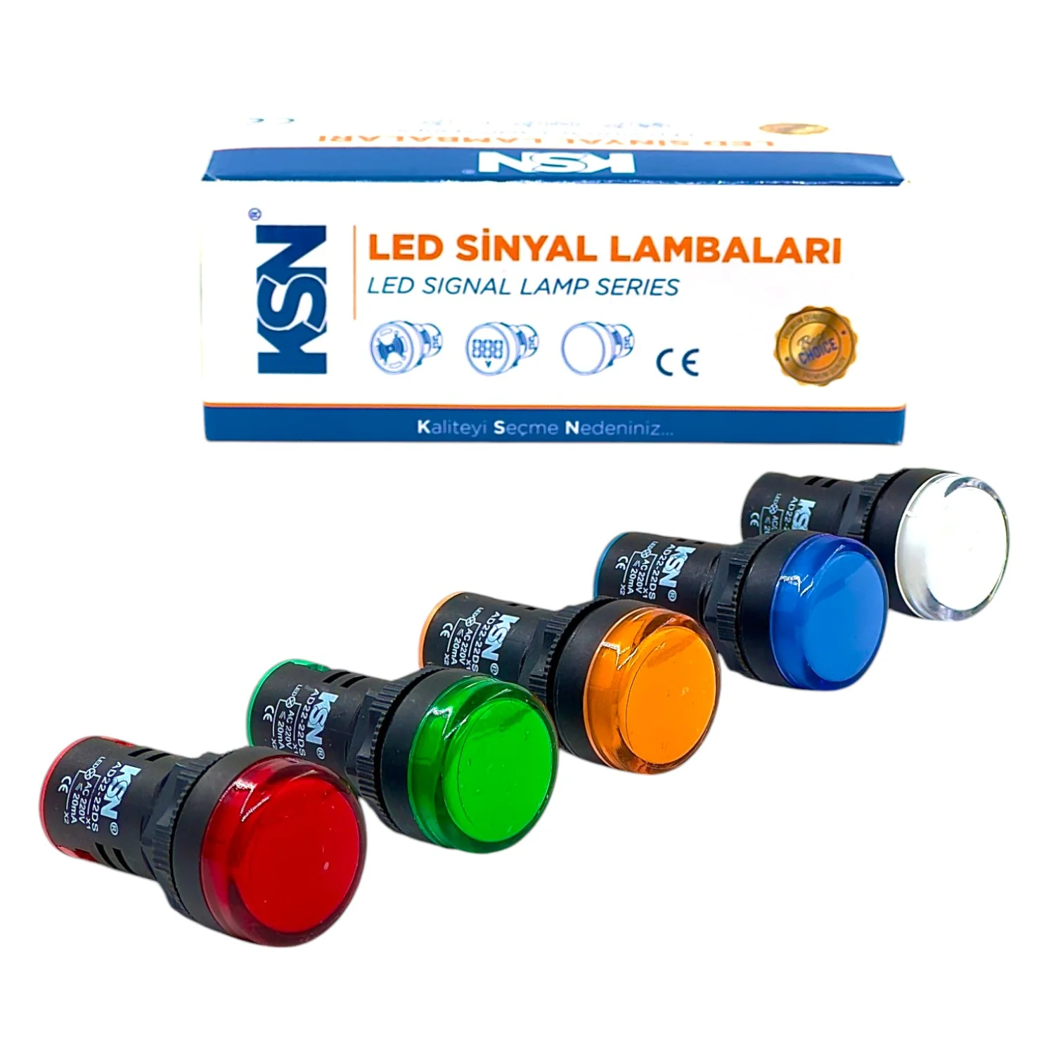KSN-22-K 22 MM LED SİNYAL KIRMIZI 220V